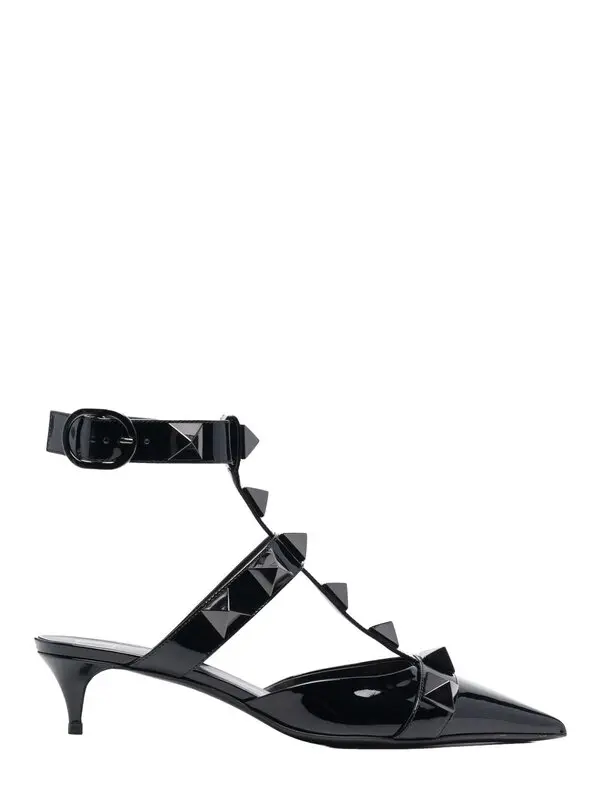 Valentino Garavani Roman Stud Low-heeled Pumps - Black