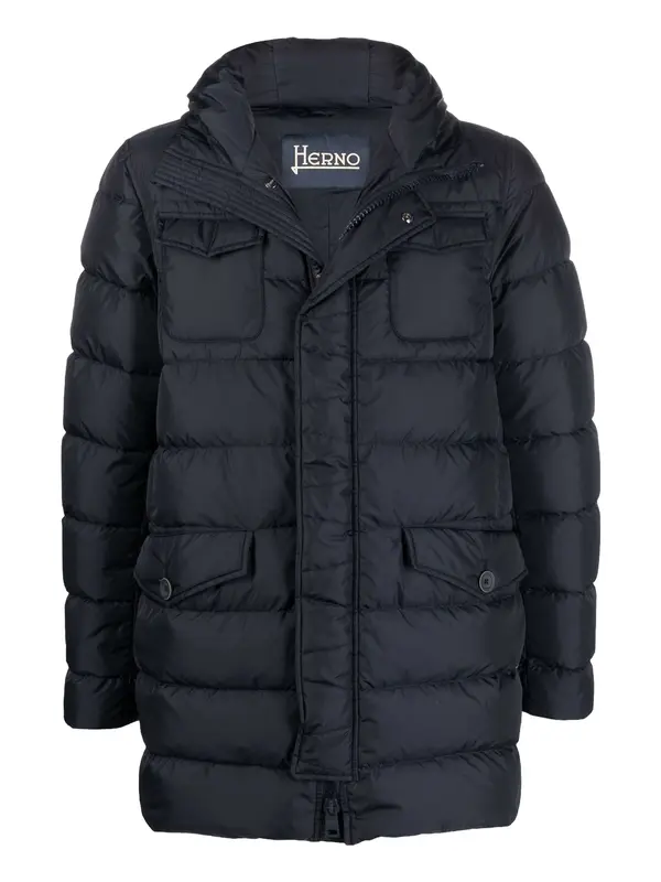 Herno Quilted Down Padded Coat - Blue