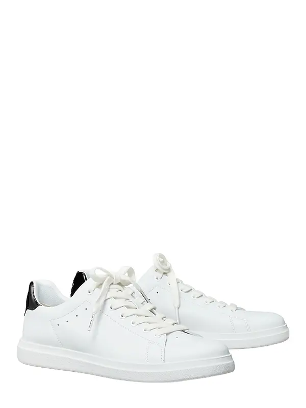 Tory Burch Howell Lace Up Sneakers - Titanium White/black