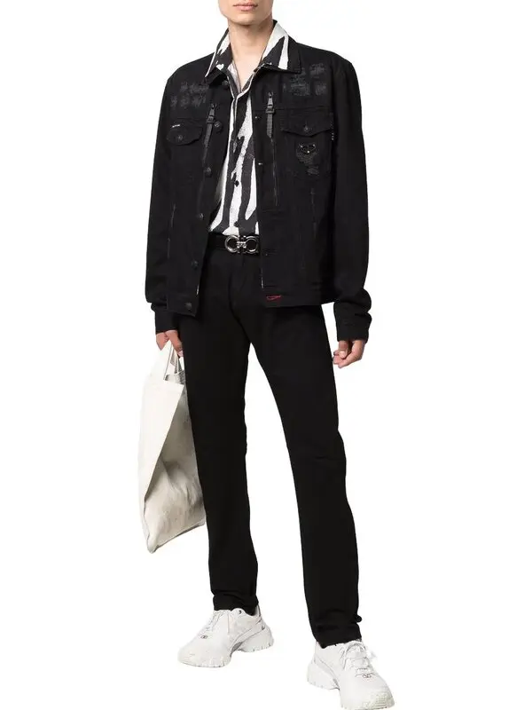 Philipp Plein Milano-cut Straight-leg Jeans - Black