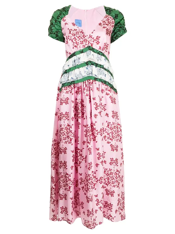 MACGRAW Tilda Silk Maxi Dress - Pink
