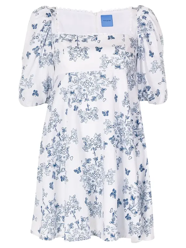 MACGRAW Vienna Porcelain Print Dress - Blue