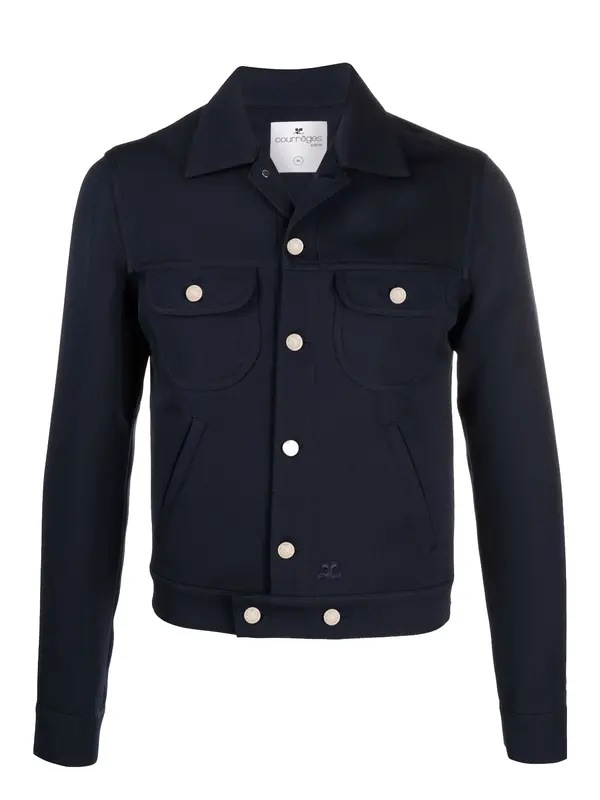 COURREGES Twill Trucker Jacket - Blue