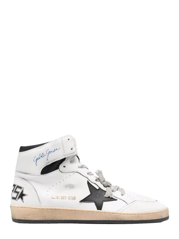GOLDEN GOOSE Sky-star High-top Sneakers - White