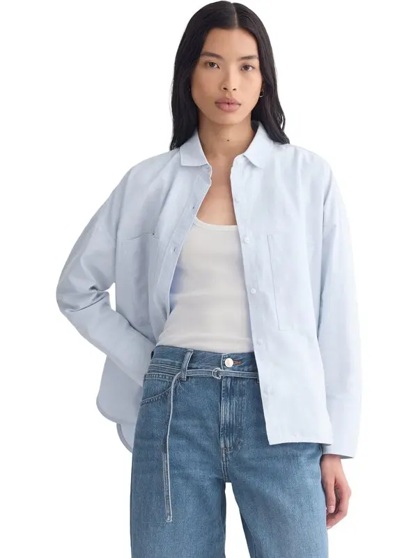 Everlane Boxy Oxford Shirt - Light Blue