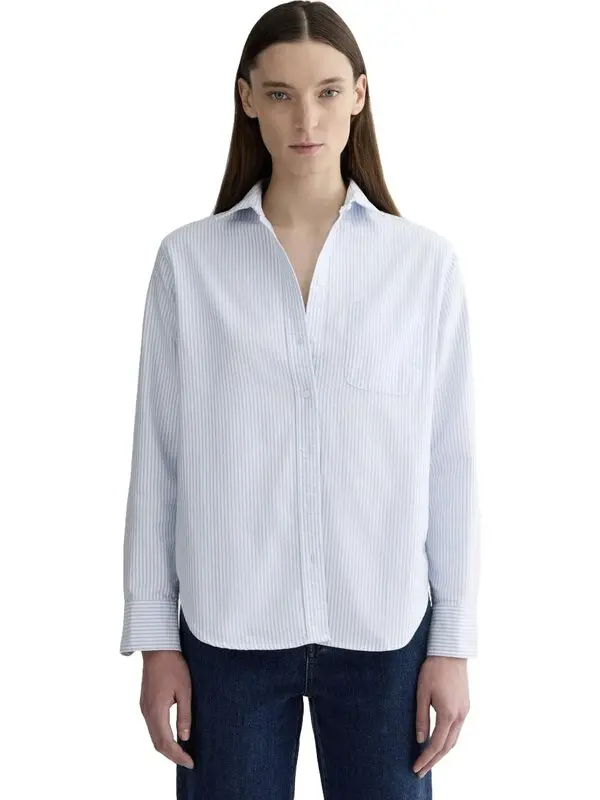 Everlane Oxford Shirt - White / Blue