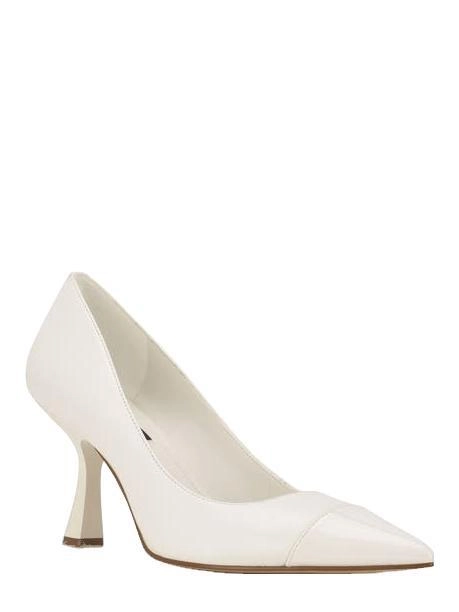 Nine West Hippa Pointy Cap Toe Pump - Bone