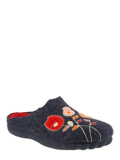 SPRING STEP SHOES Wildflower Slipper - Navy