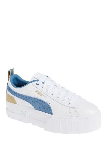 PUMA Mayze Classic Platform Sneakers - Puma White-blue Horizon