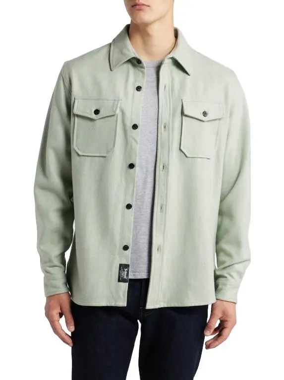 SCHOTT Cpo Wool Blend Work Shirt - Mint