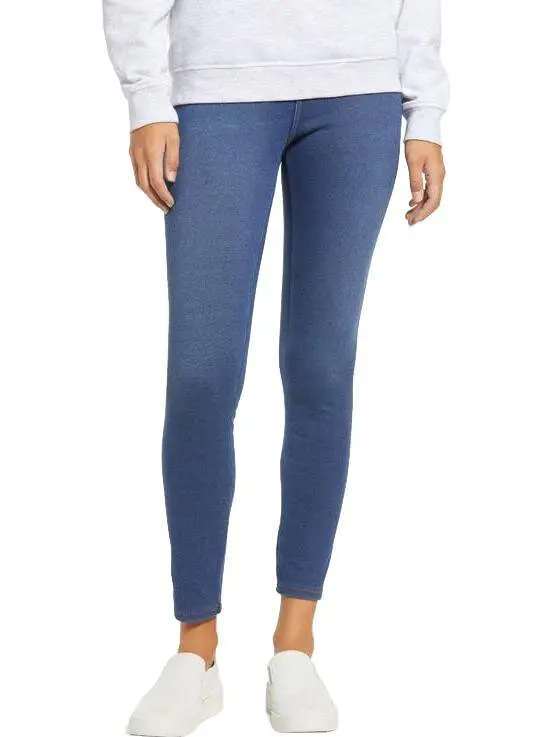 Hue High Waist Denim Leggings - Med Wash