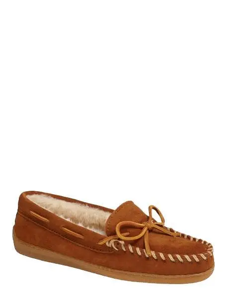 Minnetonka Suede Slipper - Brown