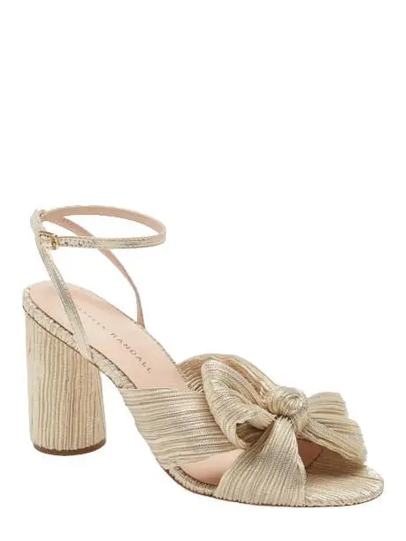 LOEFFLER RANDALL Camellia Knotted Sandal - Platinum