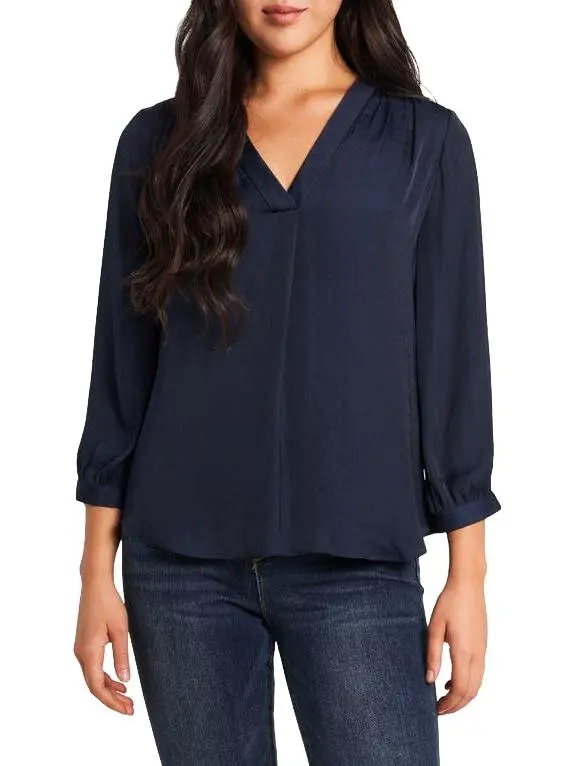 Vince Camuto Rumple Satin Top - Classic Navy