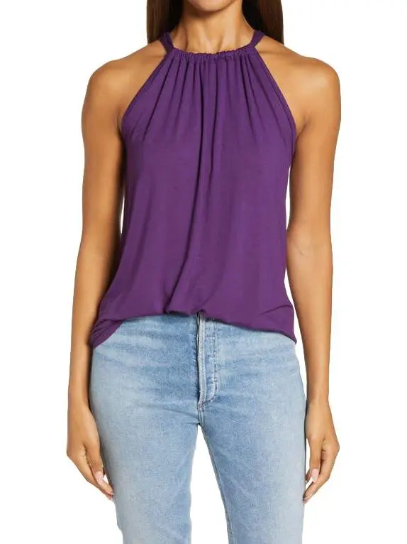 Loveappella Halter Neck Tank - Purple Dark