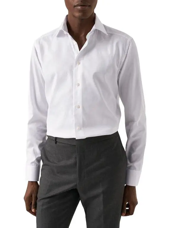 Eton Super Slim Fit Cotton Dress Shirt - White