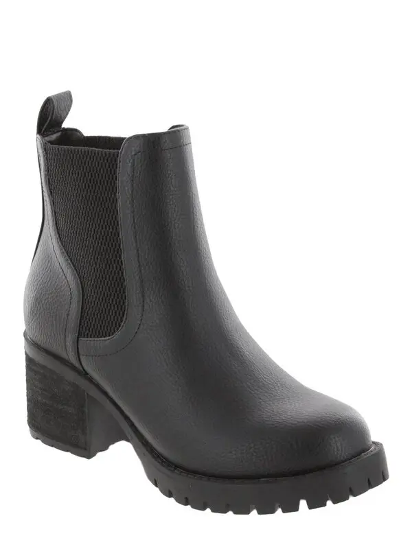 Mia Jonna Lug Sole Chelsea Boot - Black