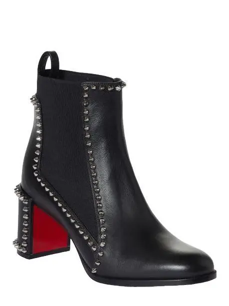 CHRISTIAN LOUBOUTIN Spike Chelsea Bootie - Black