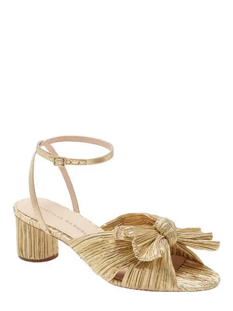 LOEFFLER RANDALL Dahlia Ankle-strap Knotted Sandals - Gold