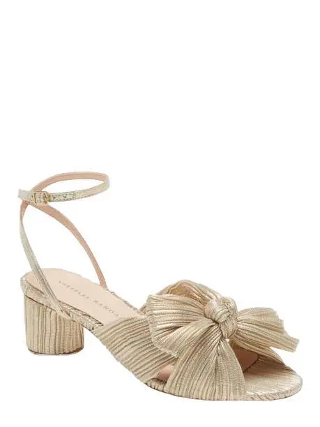 LOEFFLER RANDALL Dahlia Ankle-strap Knotted Sandals - Platinum