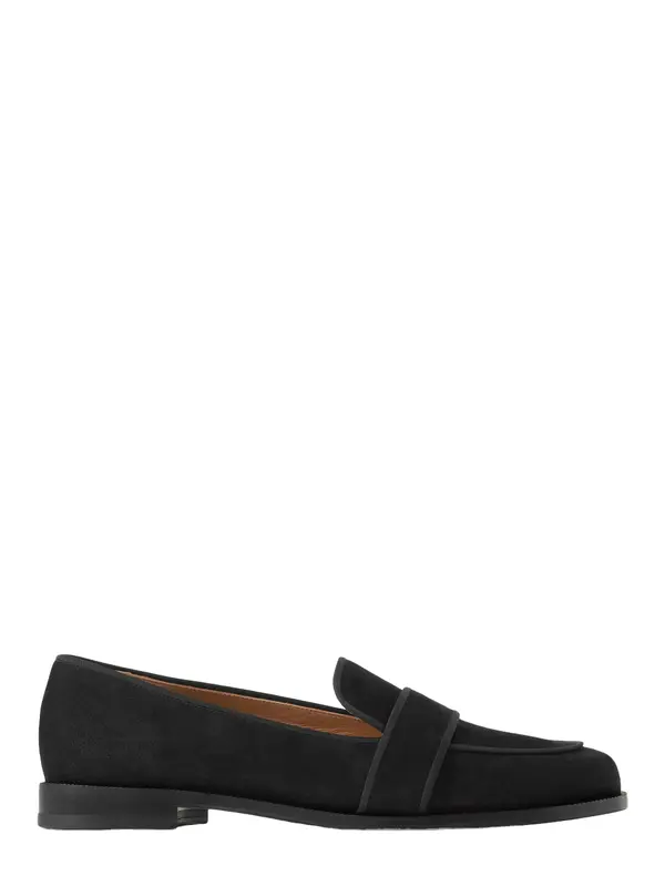 AQUAZZURA Martin Suede Loafers - Black