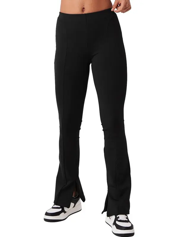 Alo Yoga High-waist 7/8 Zip It Flare Legging - Black