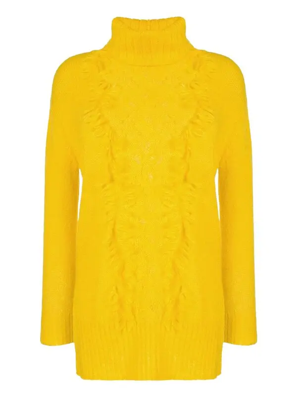 ONEFIFTEEN Ruffle Knit Jumper - Yellow