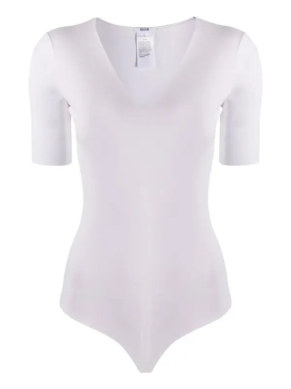 Wolford Short-sleeve Bodysuit Top - White