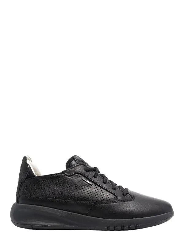 Geox Leather Low-top Trainers - Black