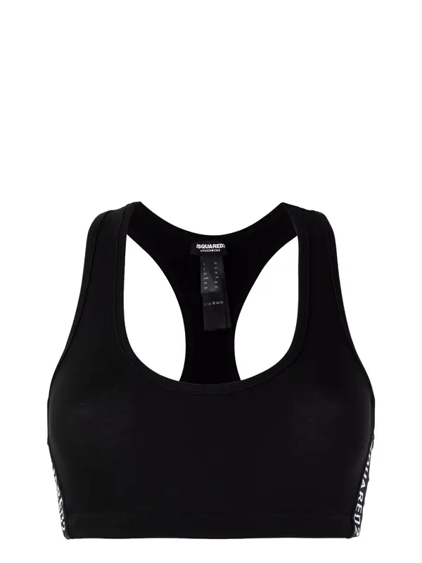 Dsquared2 Side Logo-print Sports Bra - Black