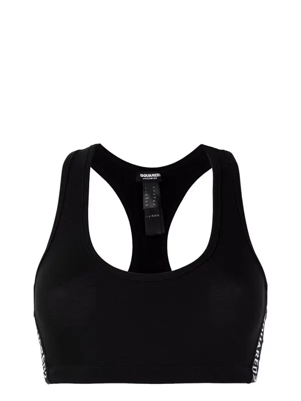 Dsquared2 Side Logo-print Sports Bra - Black