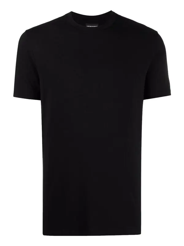 Emporio Armani Logo-print Crew Neck T-shirt - Black