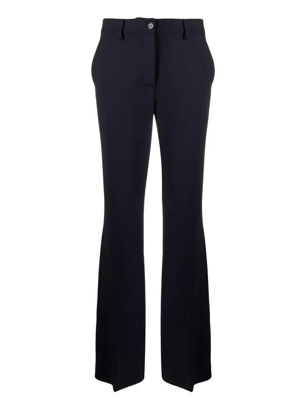 P.a.r.o.s.h Flared High-waisted Trousers - Blue