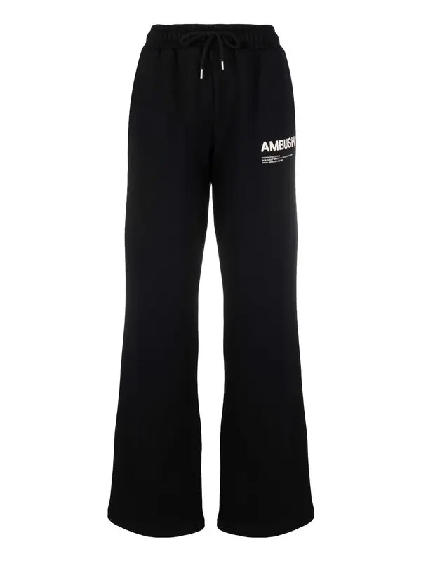 AMBUSH Logo-print Fleece Track Pants - Black