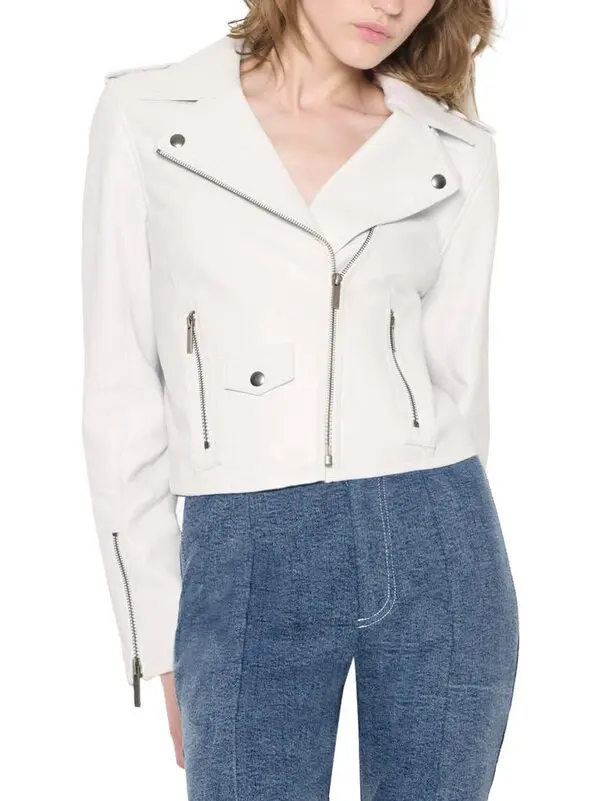AS By DF Cult Recycled Leather Jacket - White