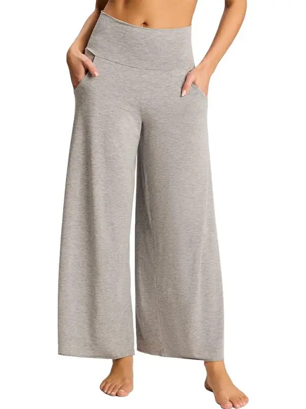 Commando Butter High Waist Wide Leg Lounge Pants - Heathered Gray
