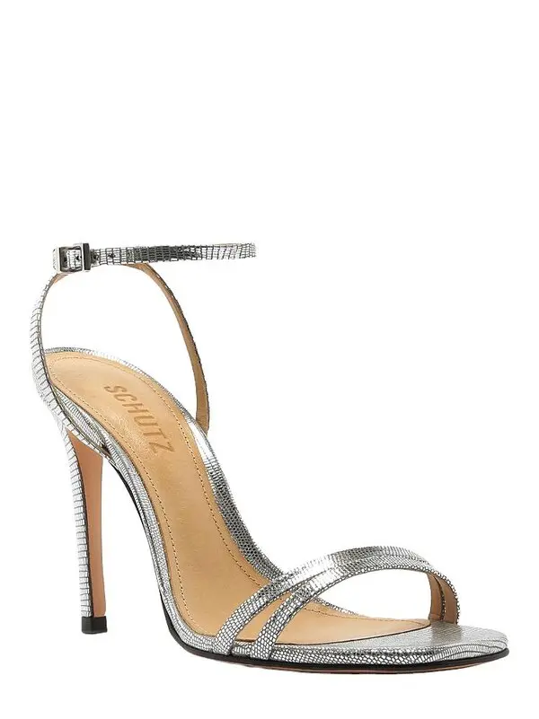 Schutz Altina High-heel Strappy Sandals - Prata