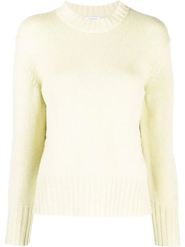 Malo Ribbed Edge Cashmere Jumper - Green