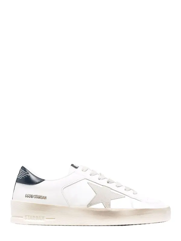 GOLDEN GOOSE Star-patch Lace-up Sneakers - White