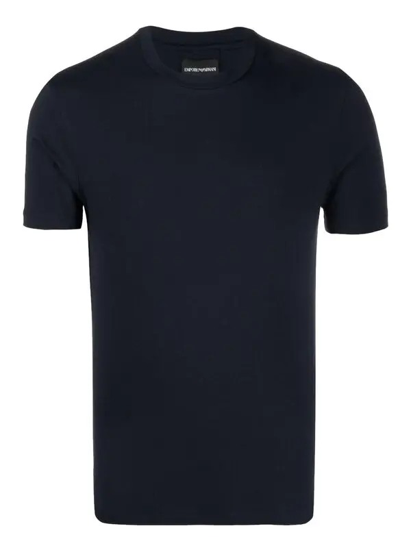 Emporio Armani Round Neck Short-sleeved T-shirt - Blue