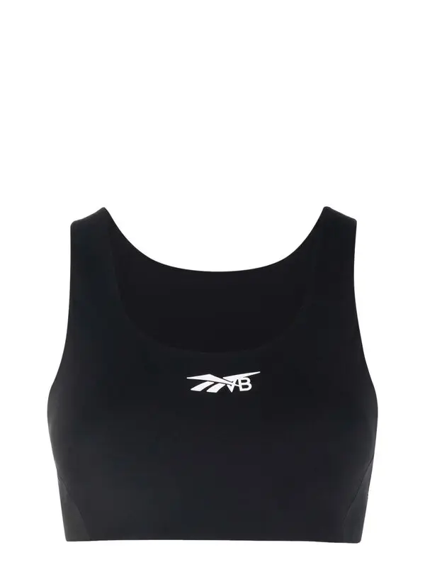 REEBOK Bonded Scoop-neck Sports Bra - Black