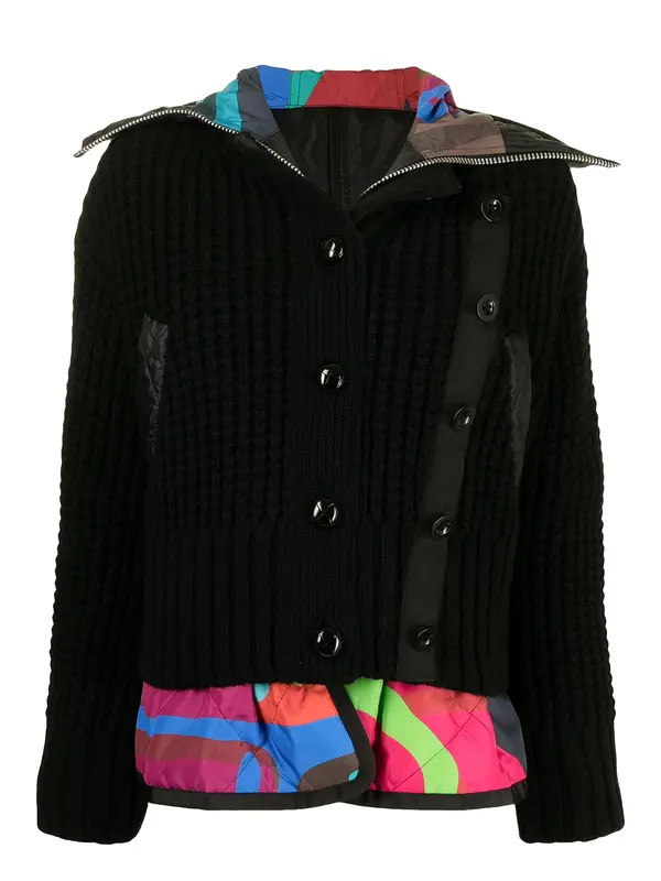 Sacai X Kaws Deconstructed Layered Blouson - Black