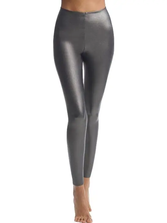 Commando Control Top Faux Leather Leggings - Pewter