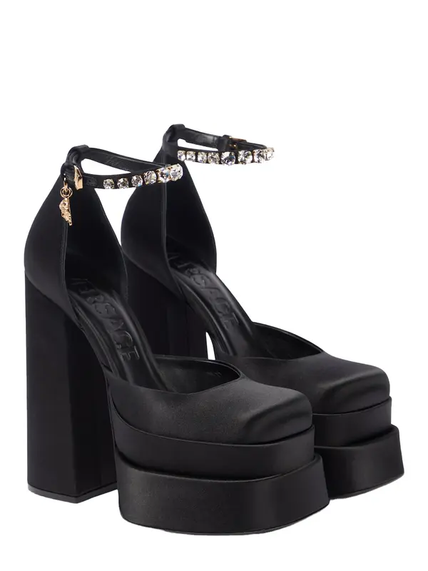 Versace Medusa Aevitas Platform Pumps - Black