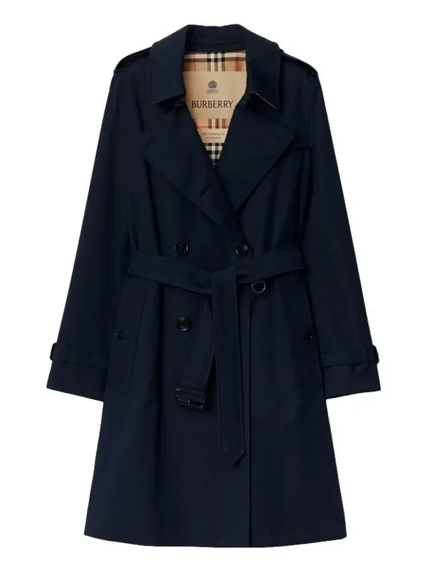 Burberry Kensington Heritage Mid-length Trench Coat - Coal Blue