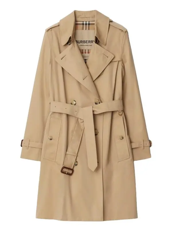 Burberry Kensington Heritage Mid-length Trench Coat - Honey