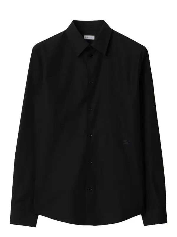 Burberry Slim Fit Cotton Shirt - Black