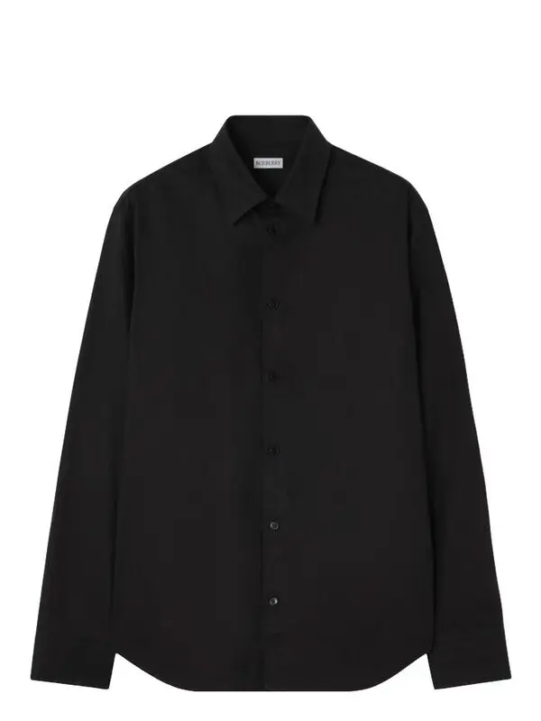 Burberry Slim Fit Cotton Shirt - Black