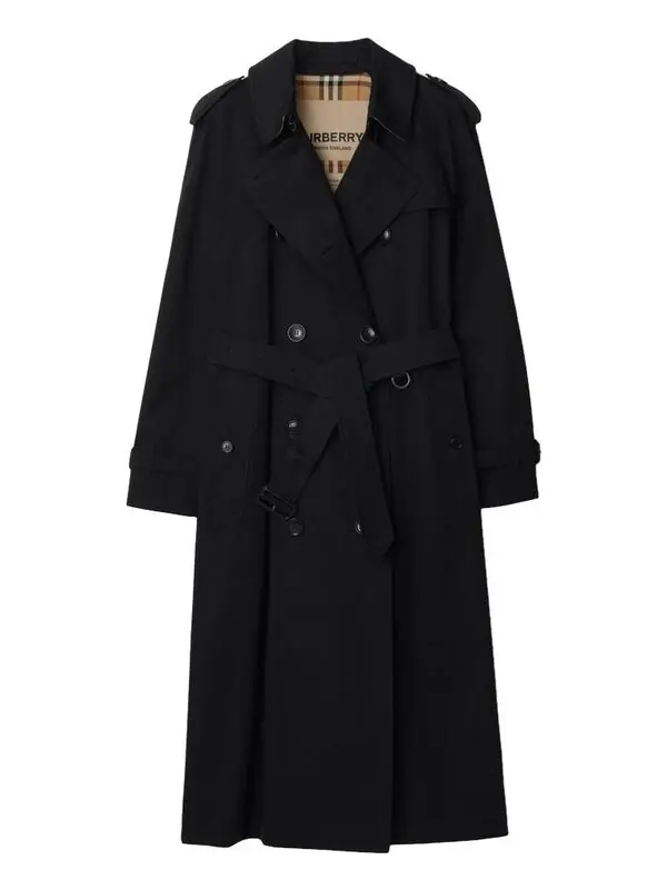 Burberry Long Waterloo Heritage Trench Coat - Black