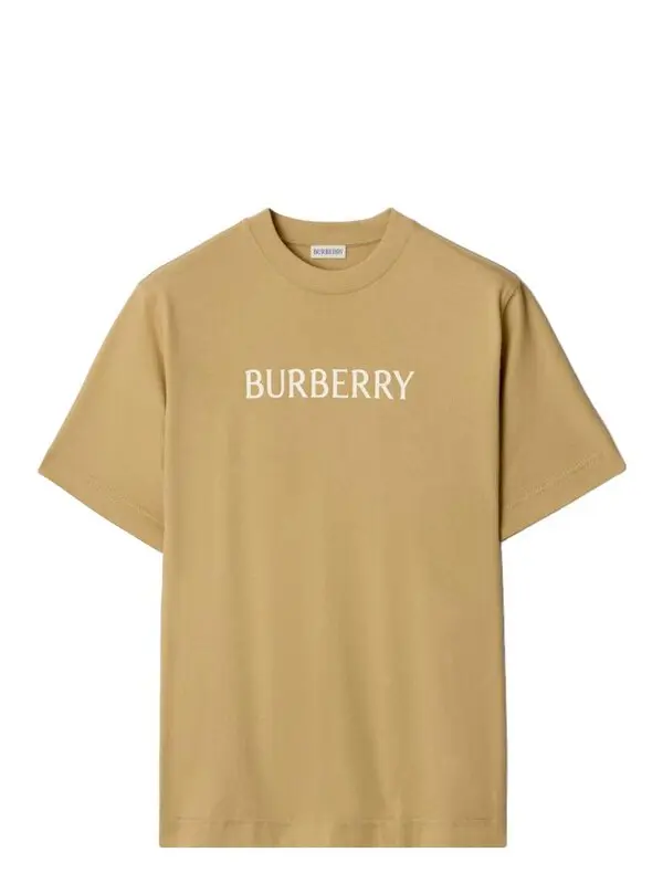 Burberry Logo Cotton T-shirt - Beige Beige